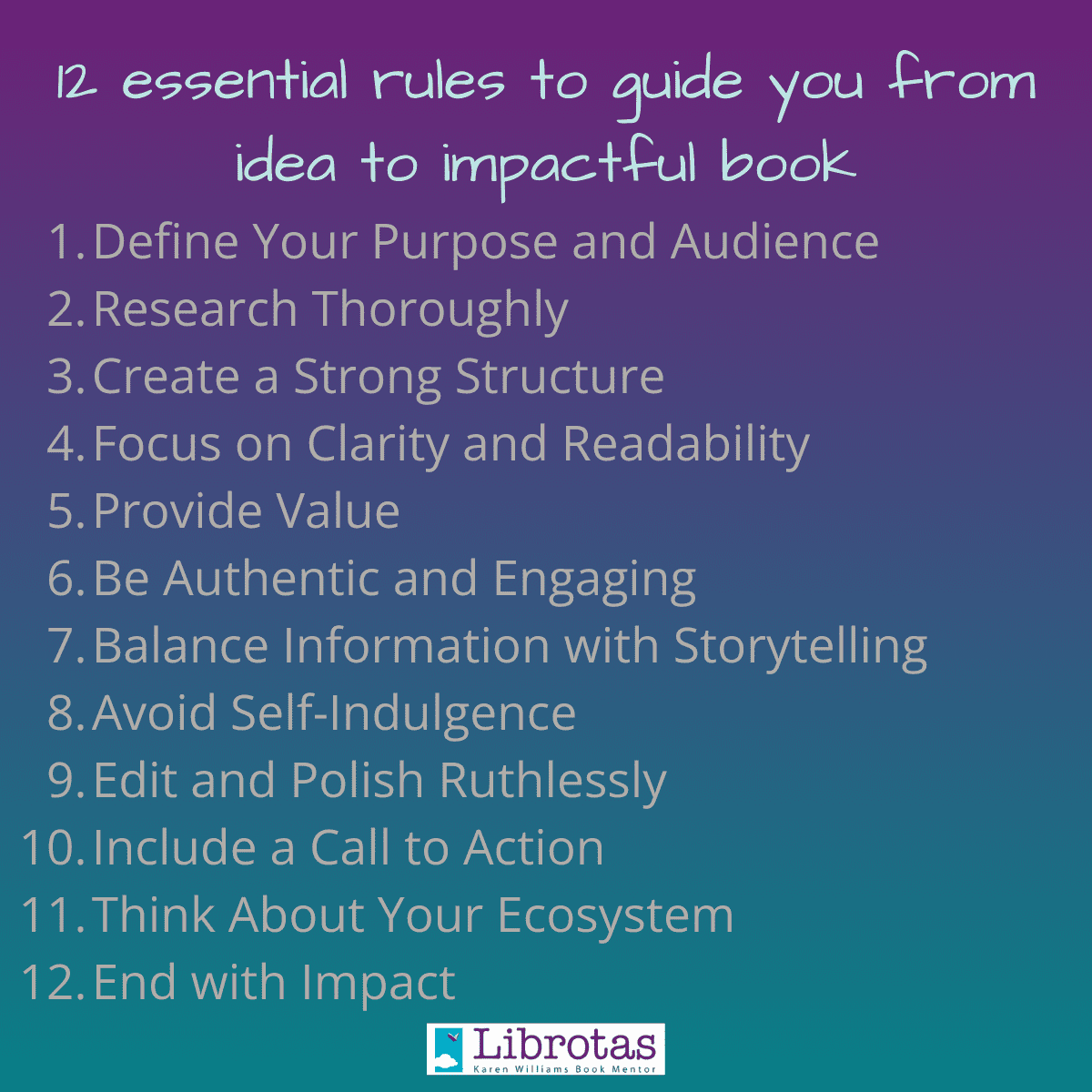 12 Essential Rules for Writing a Non-Fiction Book - Karen Williams: The ...